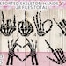 Skeleton Hands Svg Bundle of 7 Images - Skeleton Hand Salute Svg - 4 ...
