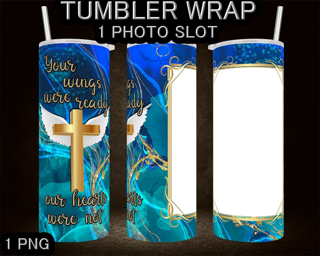 Photo Memorial Sublimation Tumbler Wrap - 1 Photo Slot - Photo Tumbler ...