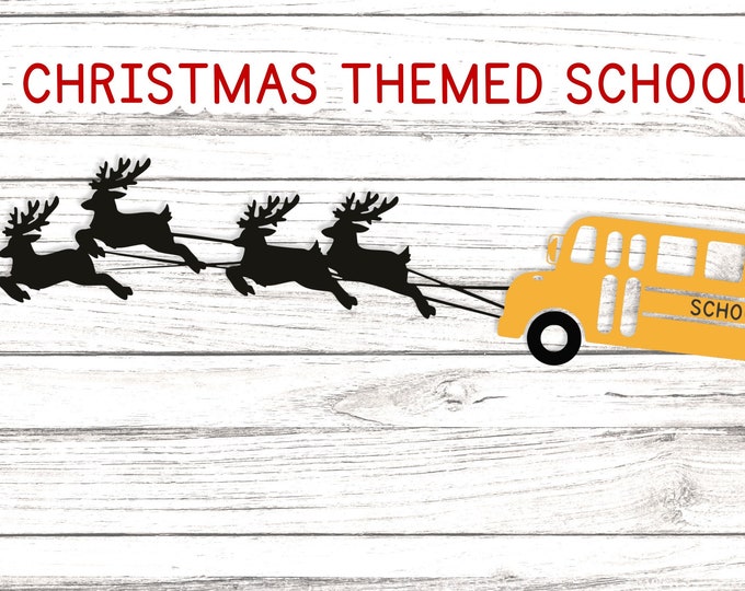 Christmas School Bus SVG - Reindeer School Bus Svg - Great SVG for ...