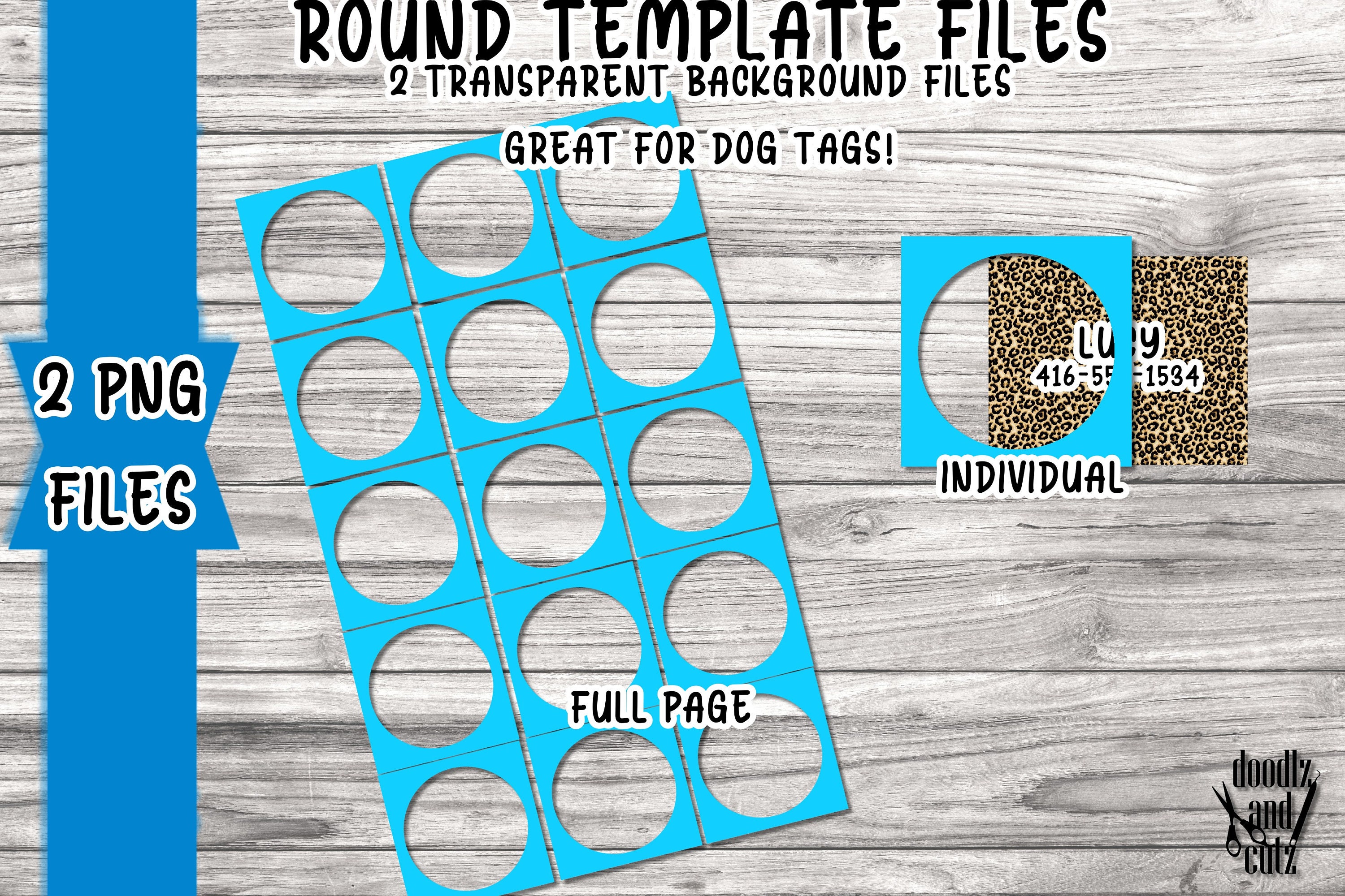 Round PNG Template Full Page and Individual Incl Round Pet - Etsy