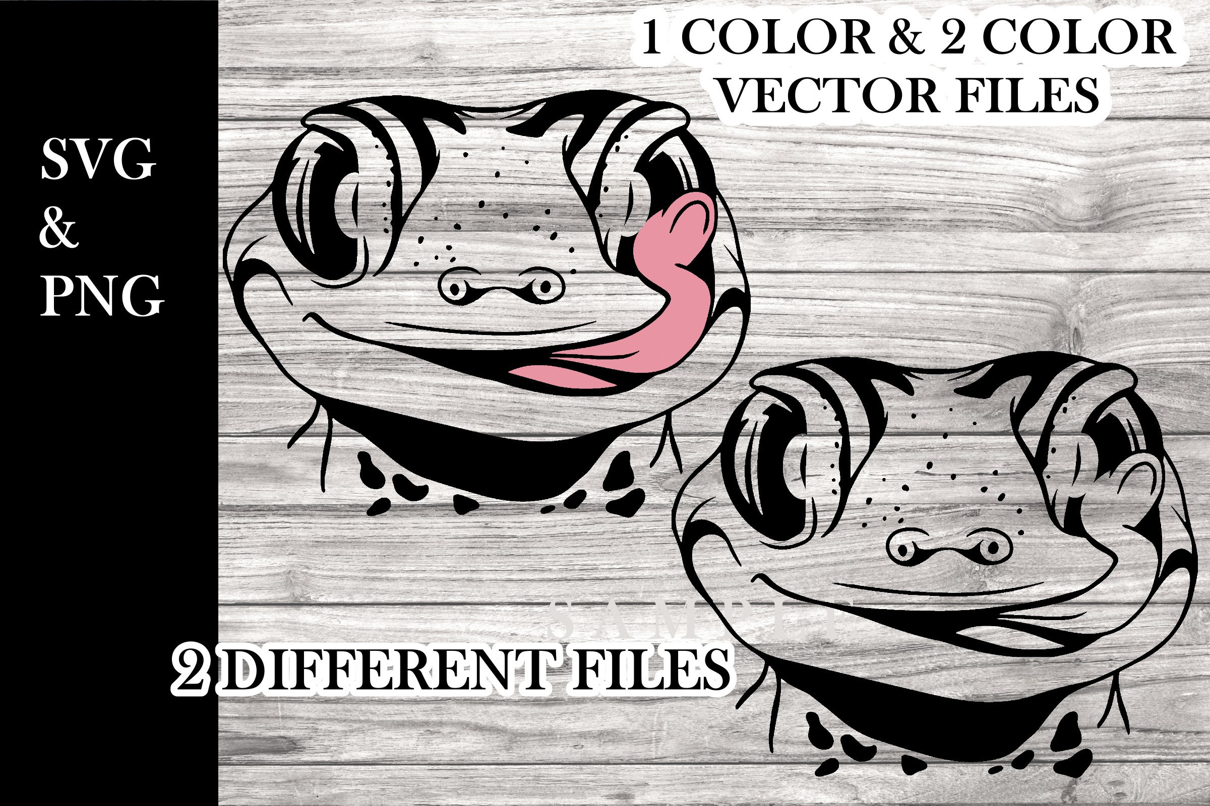 Cute Gecko Svg File - Gecko Face Vector Files - 2 Different Files, One ...