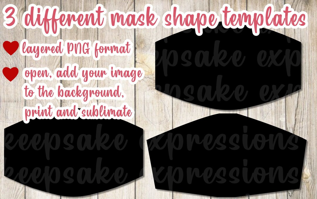 Blank Face Mask Templates in 3 Different Shapes for All Types of ...