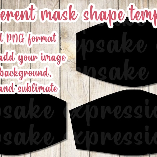 Sublimation Blank Face Mask Templates for DIY Face Mask - Etsy