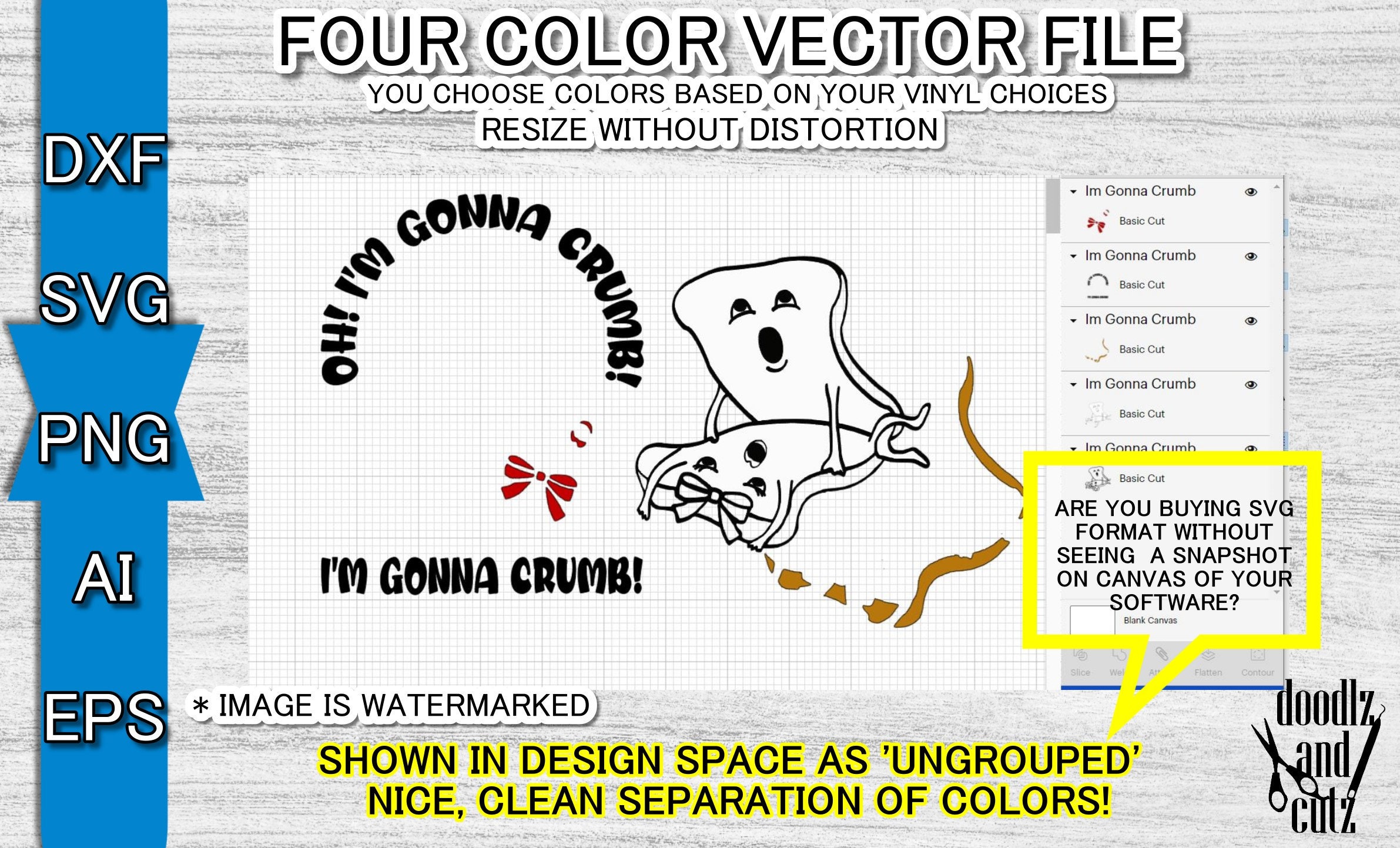 I'm Gonna Crumb Svg Mating Bread Svg Five Different - Etsy Canada