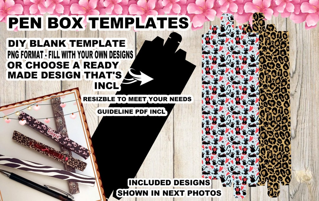 Pen Box Template SVG for Epoxy Pens as Well as 31 Pen Box Print and Cut ...