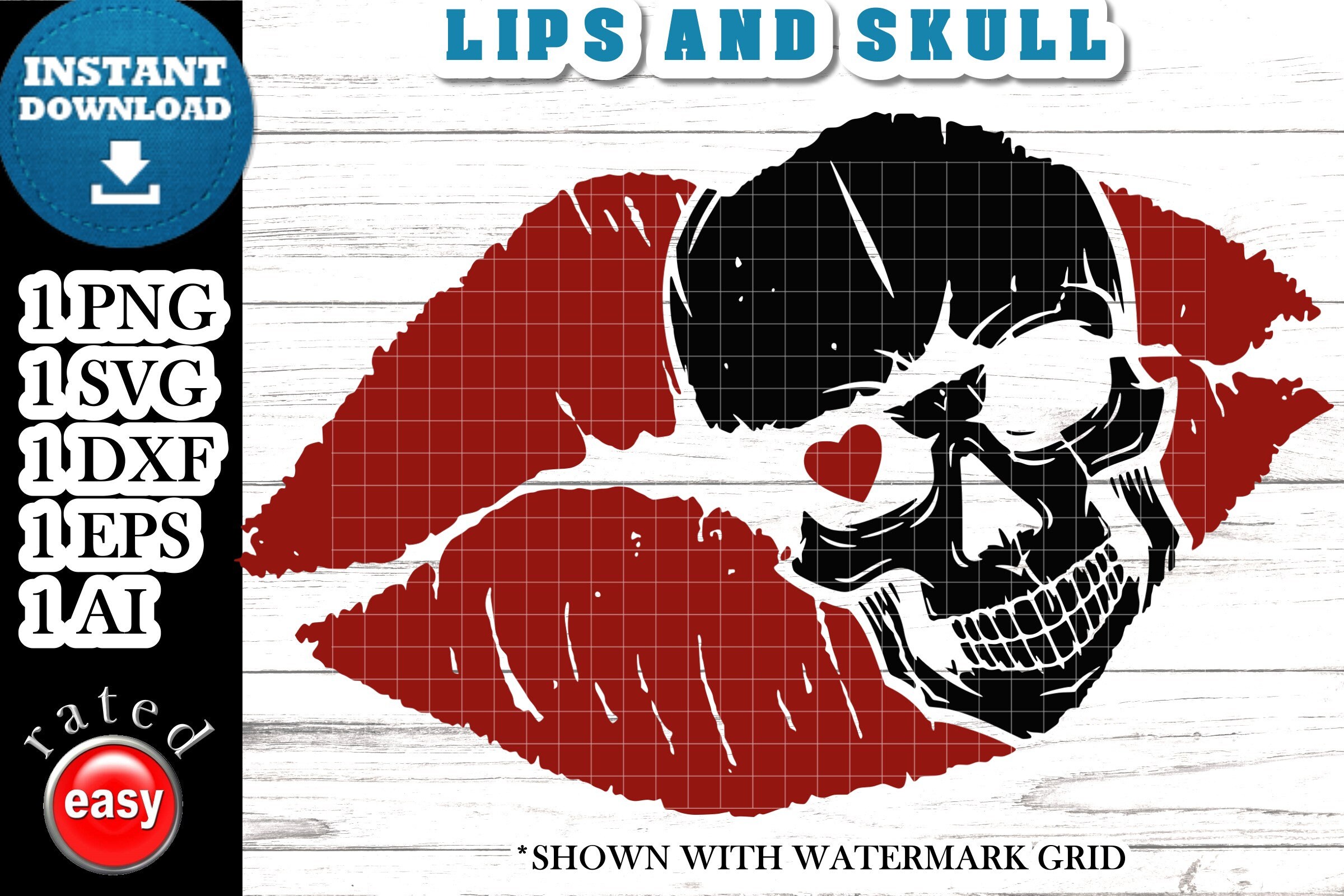 Lips and Skull Svg File Gothic SVG File Skull Svg Lips Svg Gothic ...