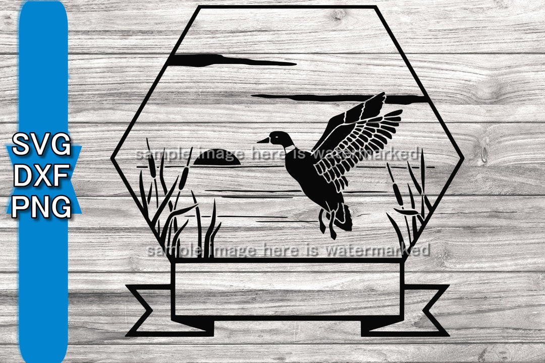 Duck Lake Scene Svg - Duck Hunting SVG File - Duck on a Lake Scene - 3 ...