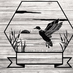 Duck Lake Scene Svg - Duck Hunting SVG File - Duck on a Lake Scene - 3 ...