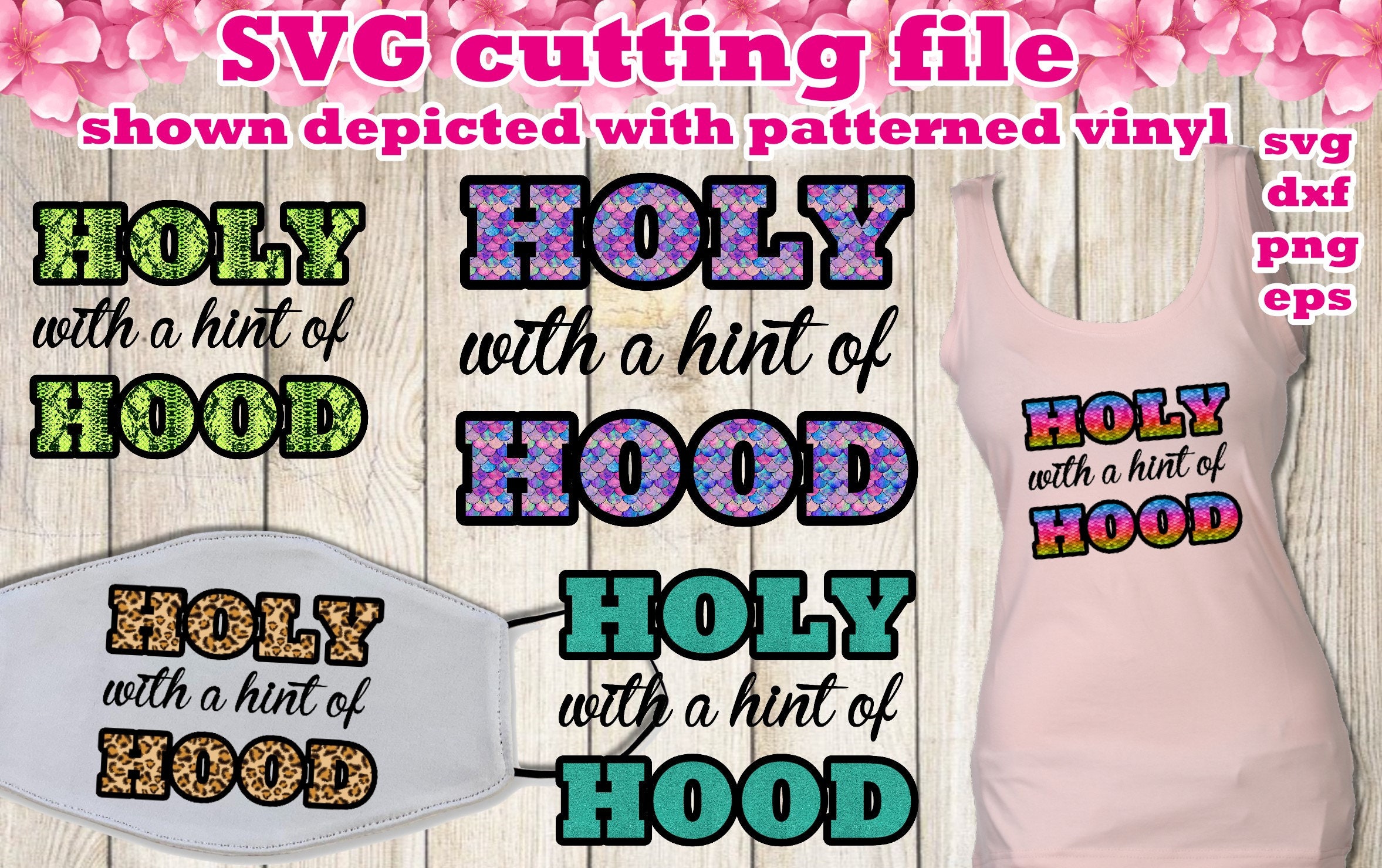 Holy With a Hint of Hood SVG Cutting File by Keepsake | Etsy