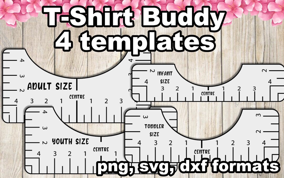 Printable T-shirt Alignment Tools (4 Sizes ) T- Shirt Ruler, T-shirt ...