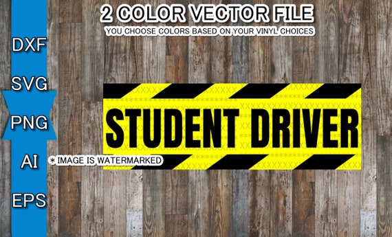 Student Driver SVG File Student Driver DXF File Student - Etsy