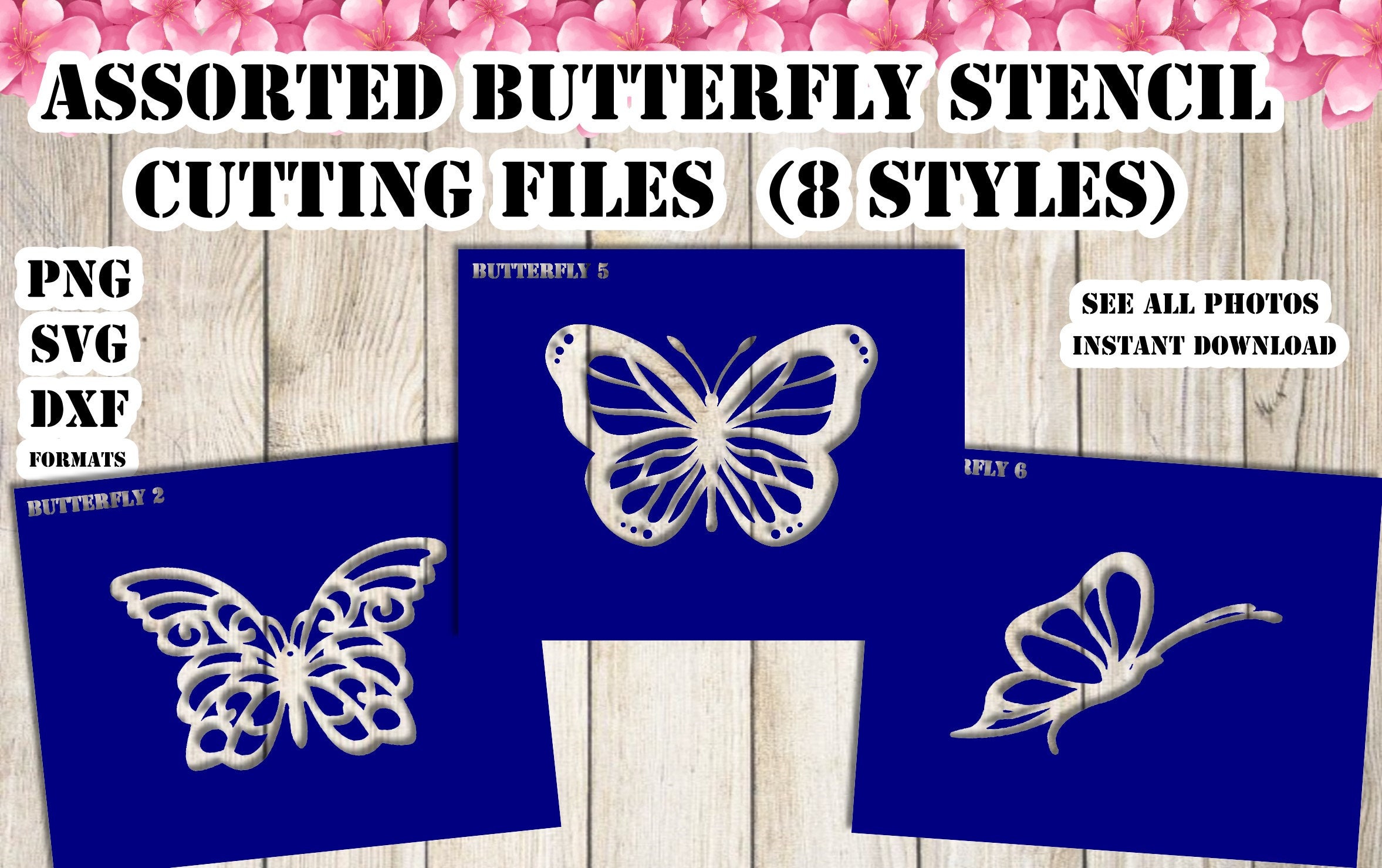 DIY Butterfly stencil SVG plantilla Cricut Butterfly - Etsy España