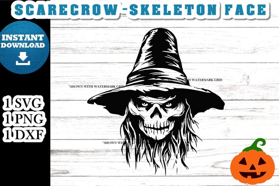 Scary Scarecrow Face Template