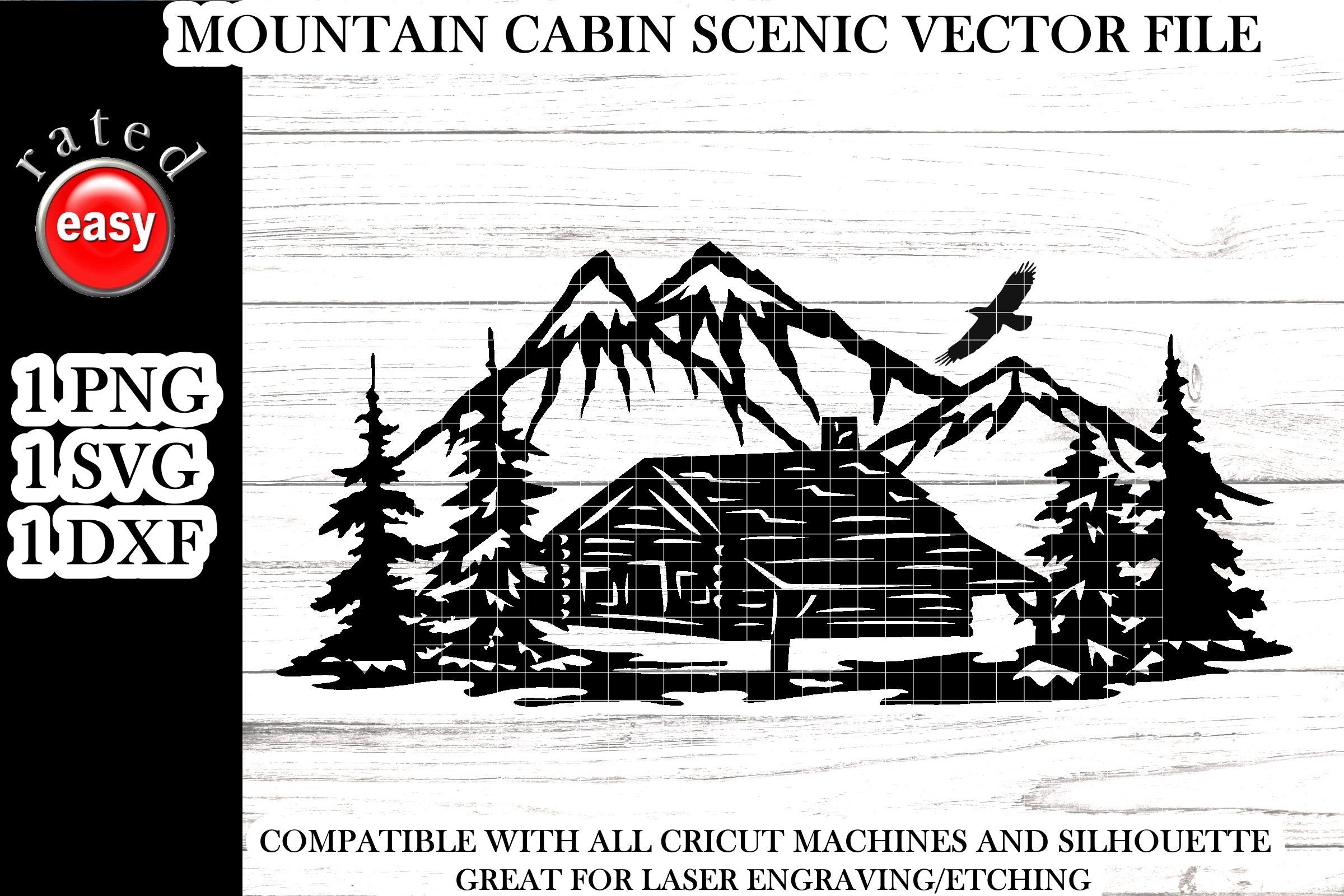 Cabin in Mountains Svg Cabin in Mountains Scenic Vector File - Etsy