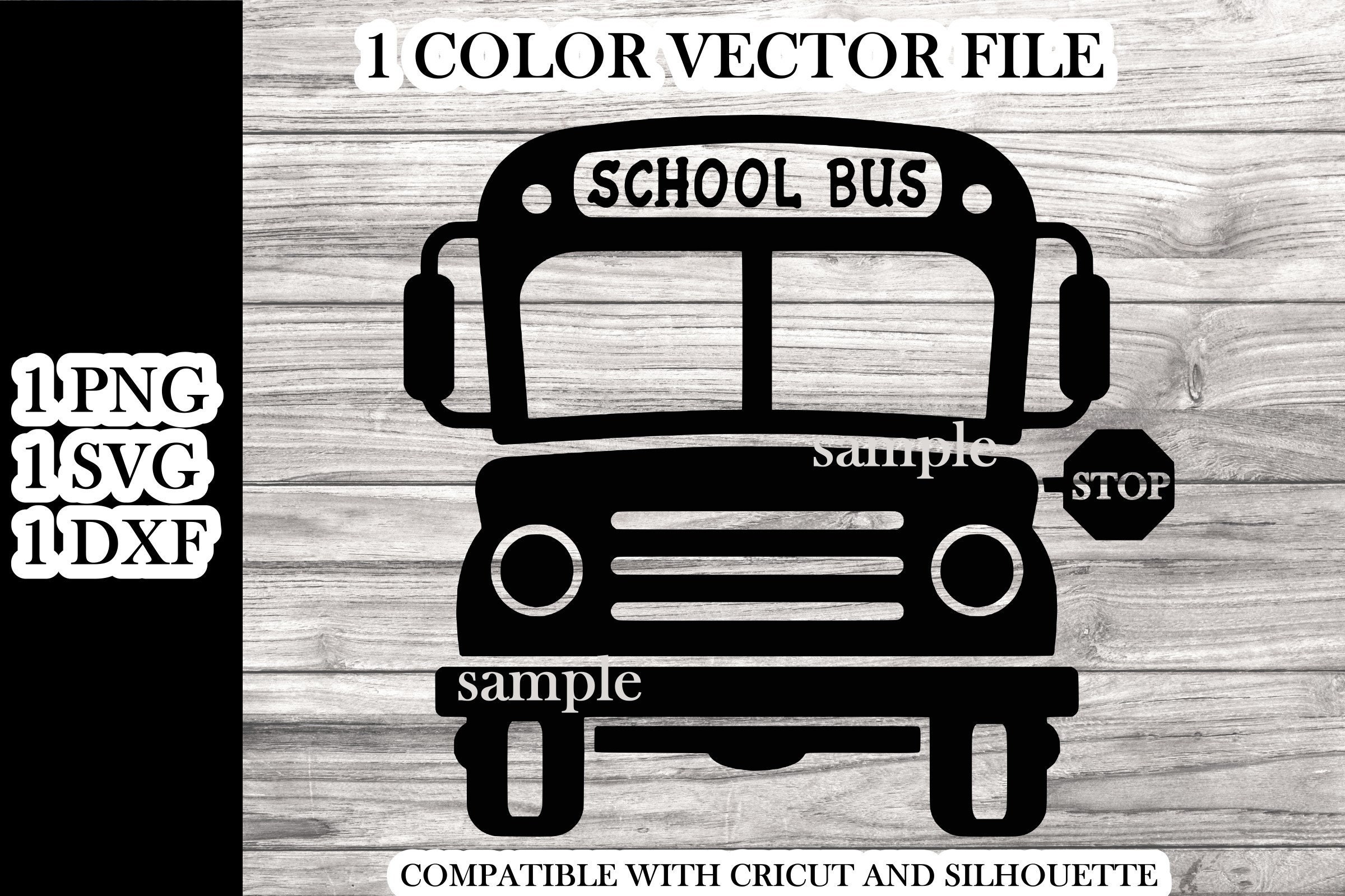 School Bus SVG Front of School Bus Silhouette Vector File 1 Color SVG ...
