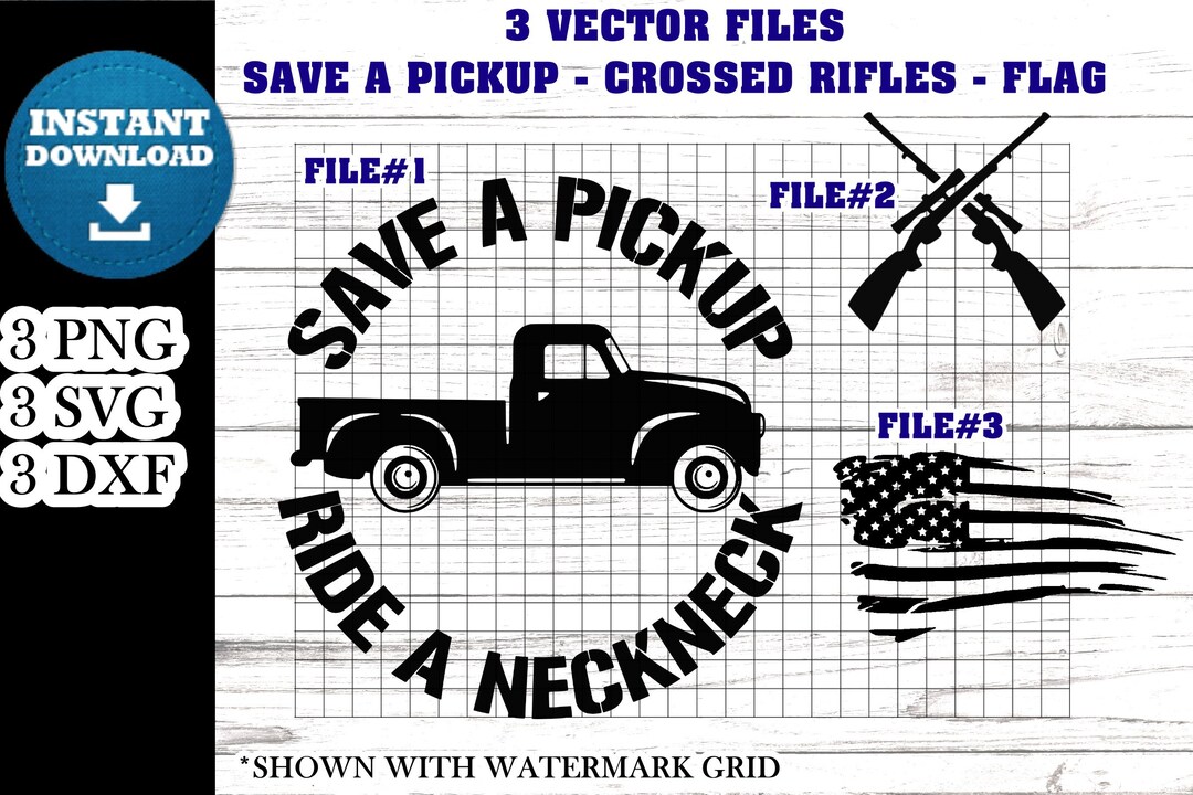 Save a Pickup Ride a Redneck Svg - Funny Redneck SVG - Hunting Rifles ...