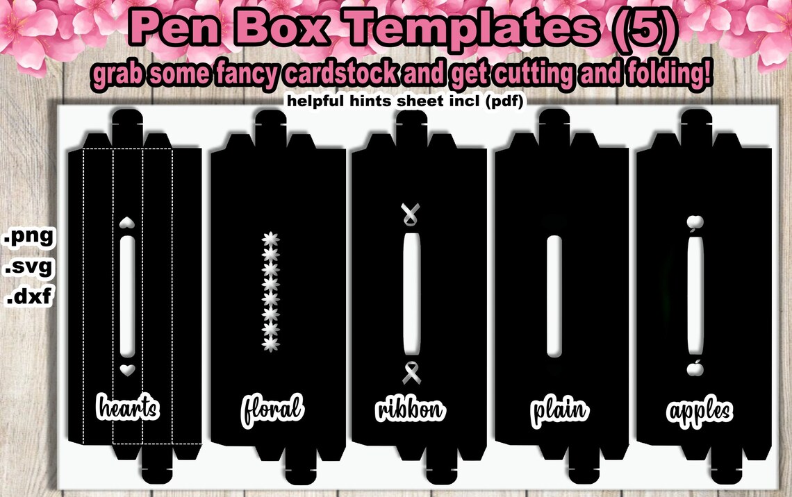 SVG Pen Box Templates for Your Custom Pen Creations Score - Etsy UK