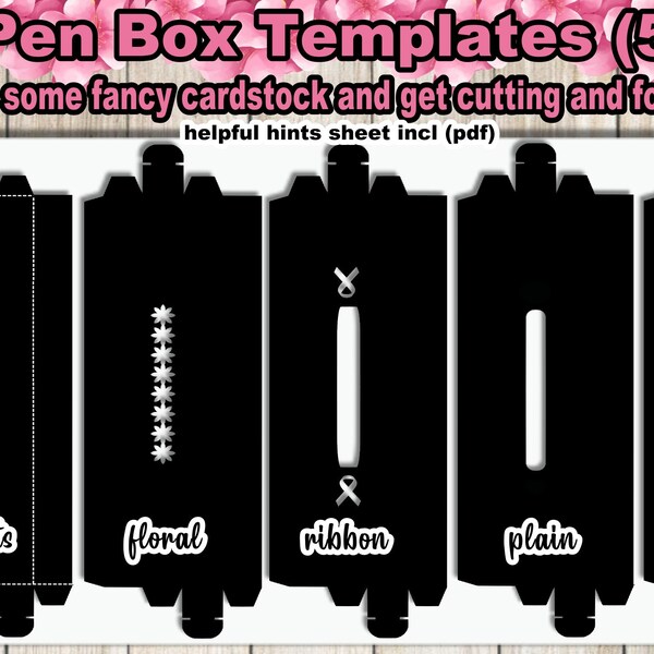 Glitter Pen Box Svg - Etsy
