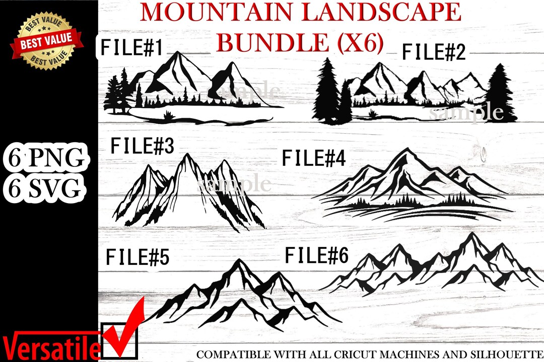 Mountains SVG - Mountain Landscape Svg - Mountain Range Svg - Mountains ...