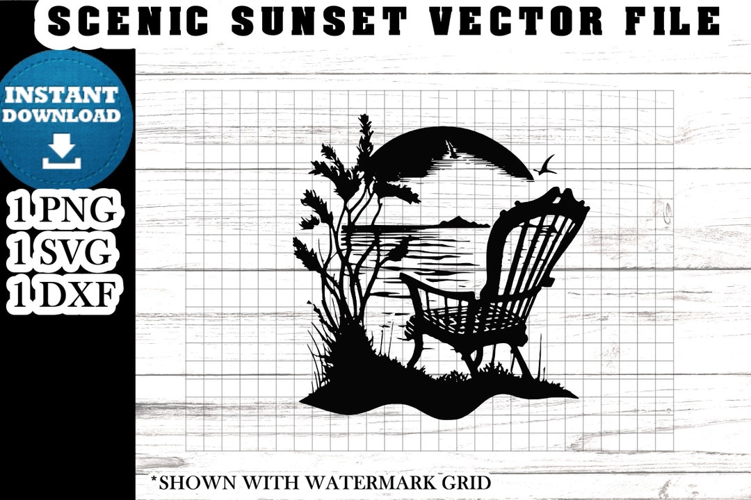 Sunset Scene Svg - Sunset Svg - Vacation Svg - Tropical Scene Svg ...