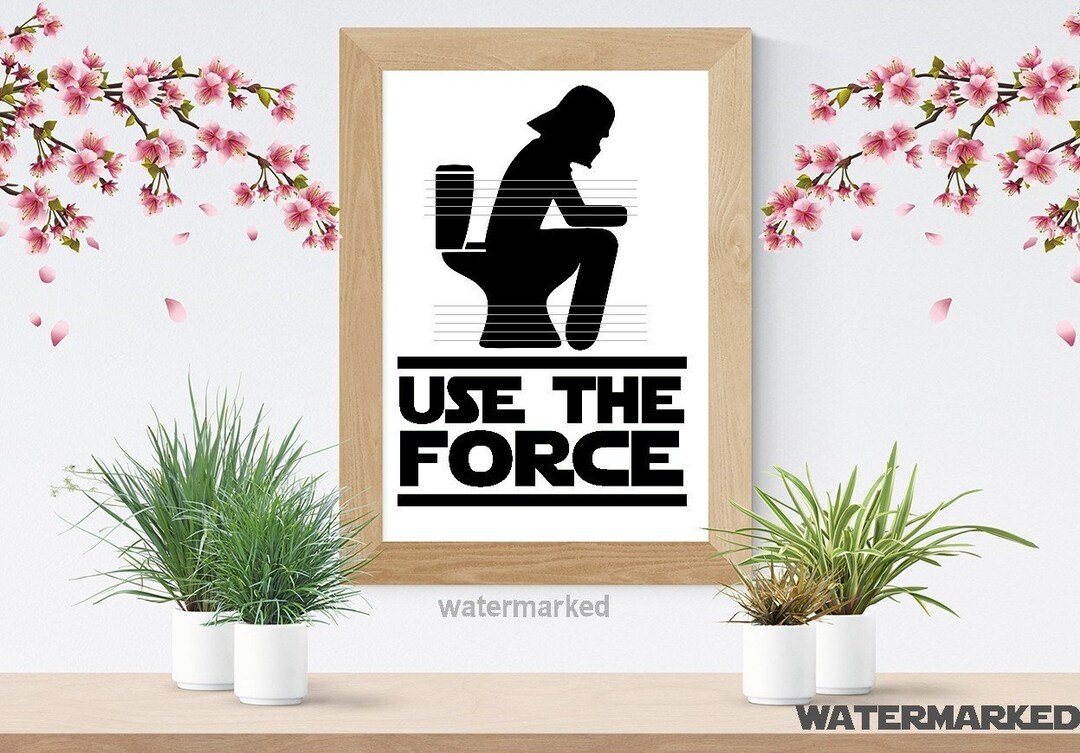 Funny Bathroom SVG Use the Force SVG for Bathroom { Use the Force DXF ...