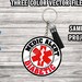 Diabetic Medic Alert SVG Circle - Medic Alert Circle for Keychains SVG ...