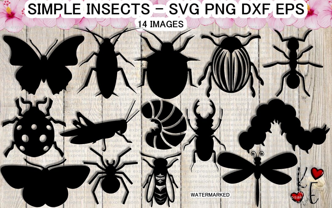 14 Insect SVG Cutting Files - Insect DXF Files - Insect PNG Files ...