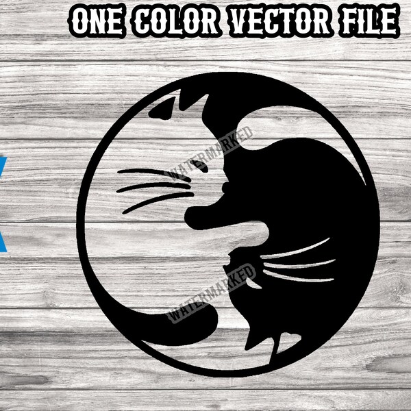 Round Kitty Svg - Etsy