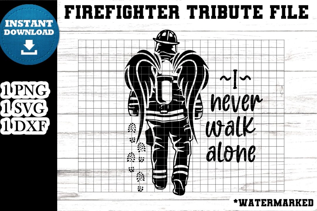 Firefighter Memorial Svg - Firefighter Tribute - Firefighter Angel Svg ...