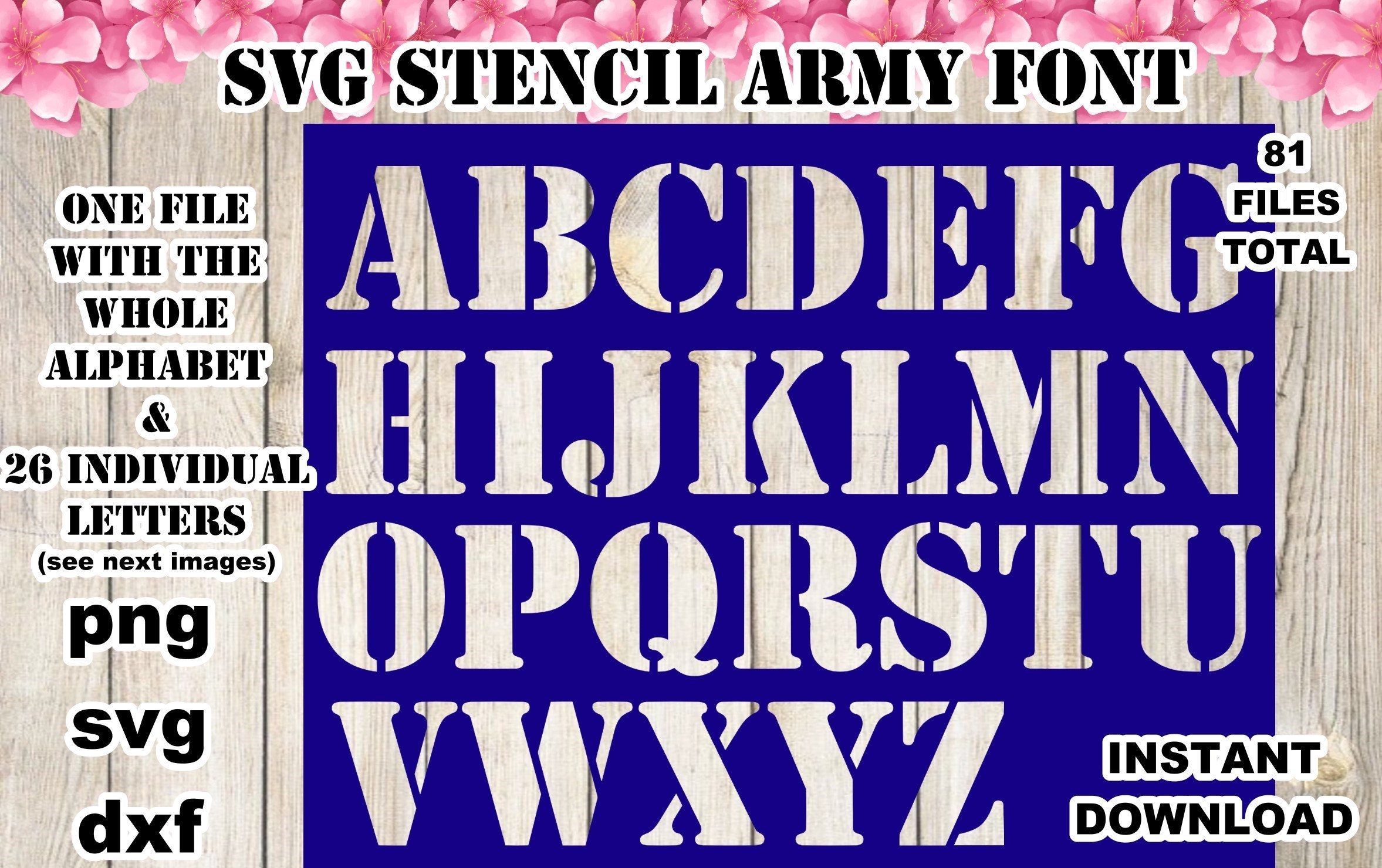 SVG Stencil Army Font Army Font Alphabet SVG Cutting Files - Etsy Australia
