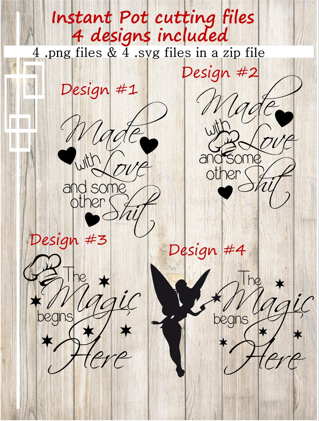 Instant Pot Svg Files- 4 Diff Images - .svg and .png Instant Pot ...