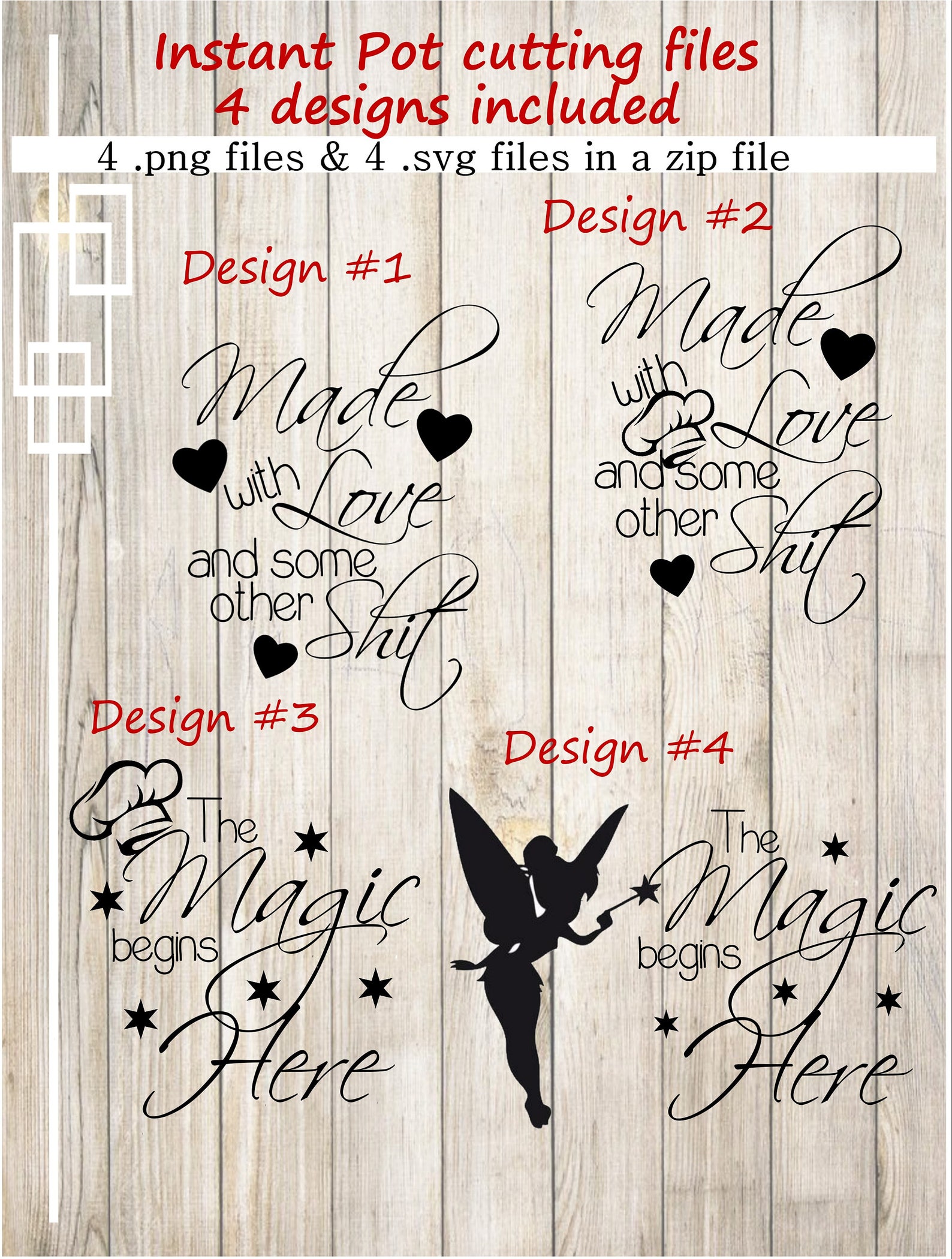 Instant Pot Svg Files 4 Diff Images .svg and .png Instant - Etsy