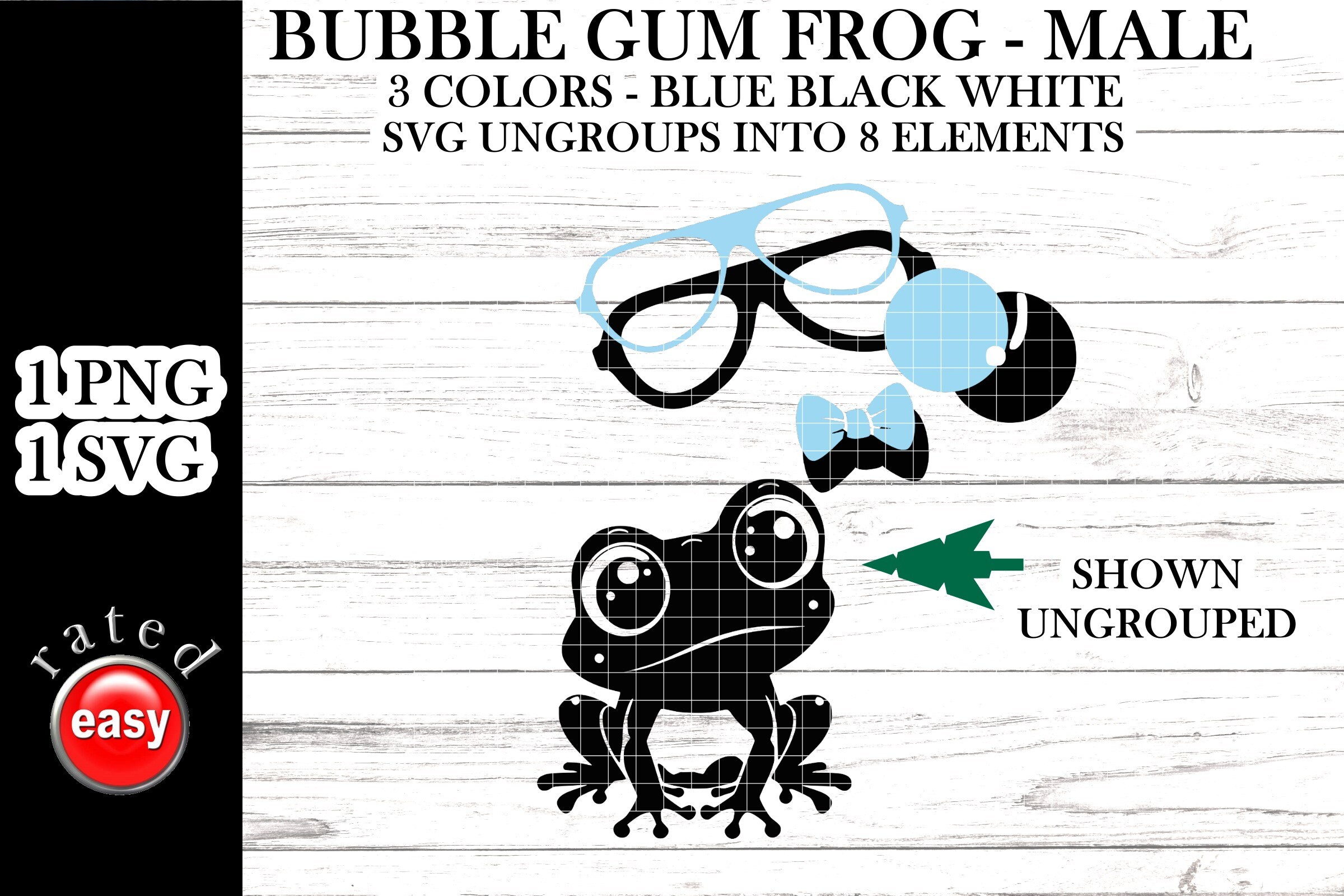 Cute Boy Frog Svg Bubble Gum Frog Svg Easy Layered Frog - Etsy UK