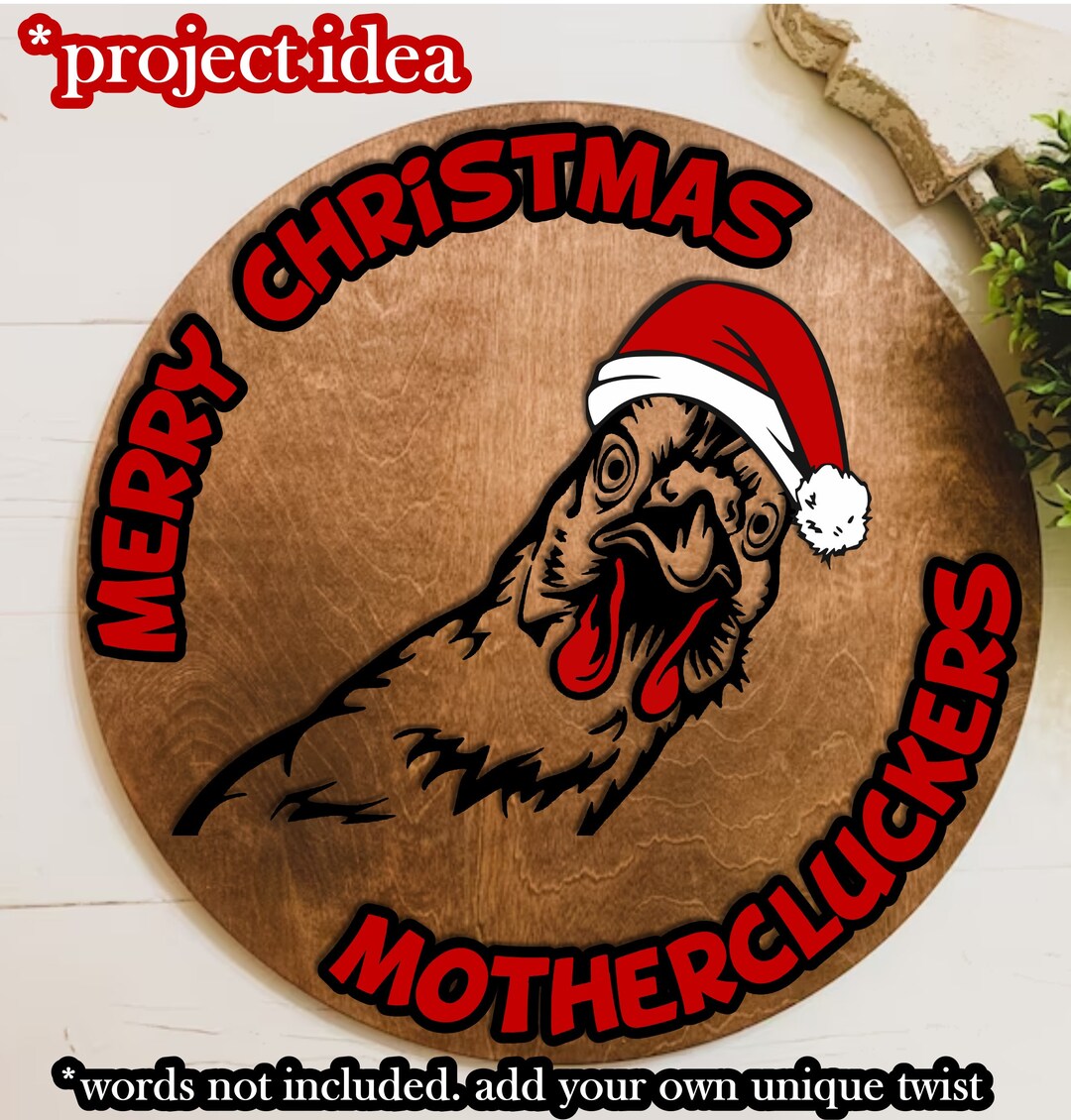 Santa Chicken Svg - Cute Chicken With Santa Hat Svg - Santa Chicken Dxf ...