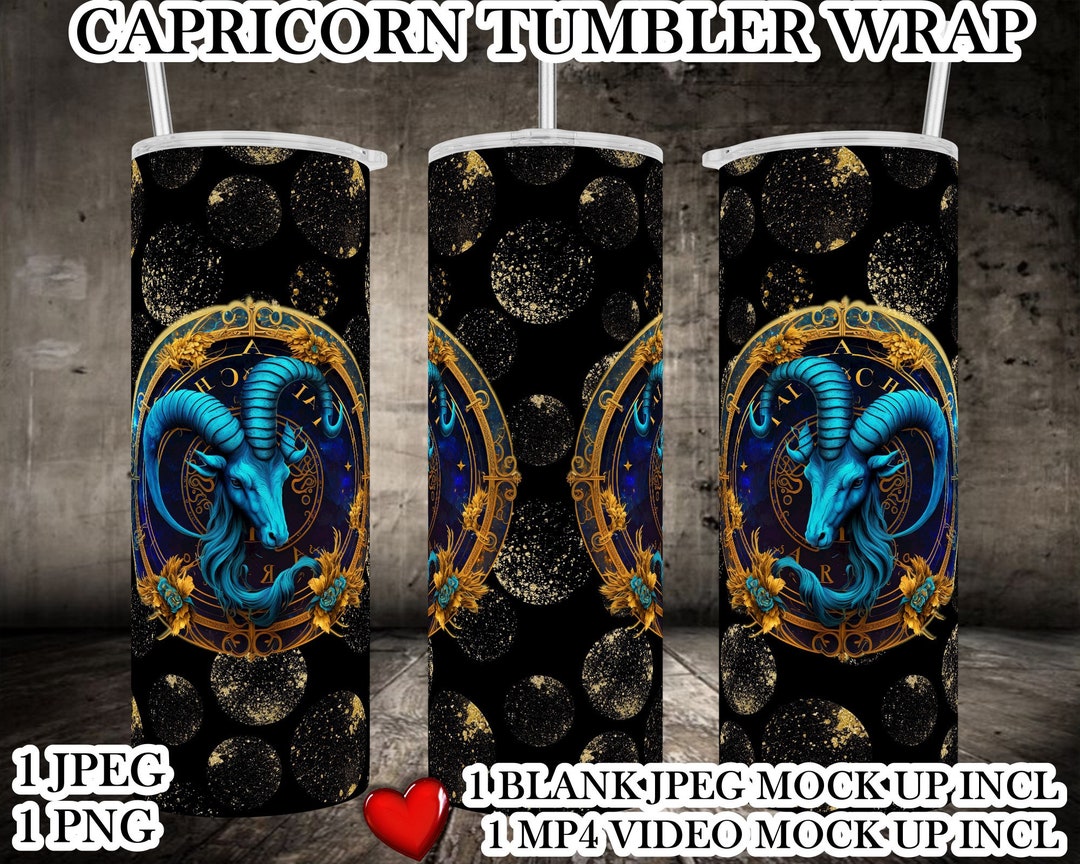 Capricorn Sublimation Tumbler Template - Capricorn Tumbler Wrap - Free ...