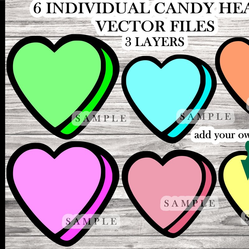 Candy Hearts - Etsy
