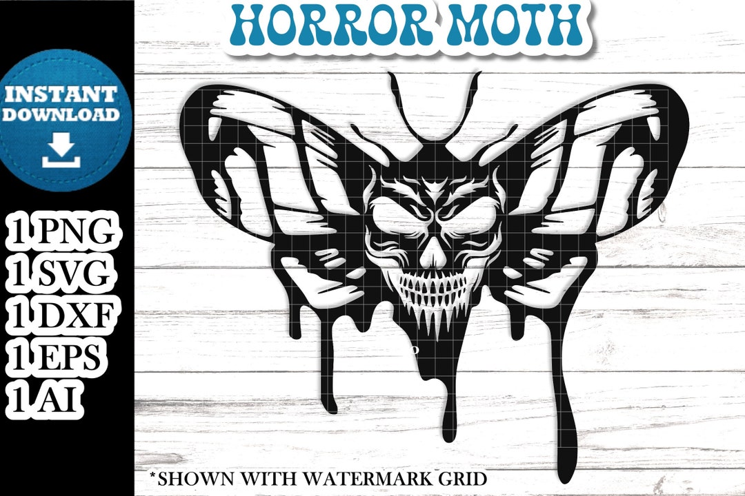 Horror Moth Svg - Creepy Moth Svg - Creepy Looking Horror Moth ...