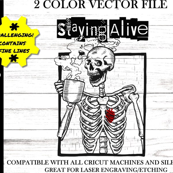 Staying Alive Coffee Svg - Etsy