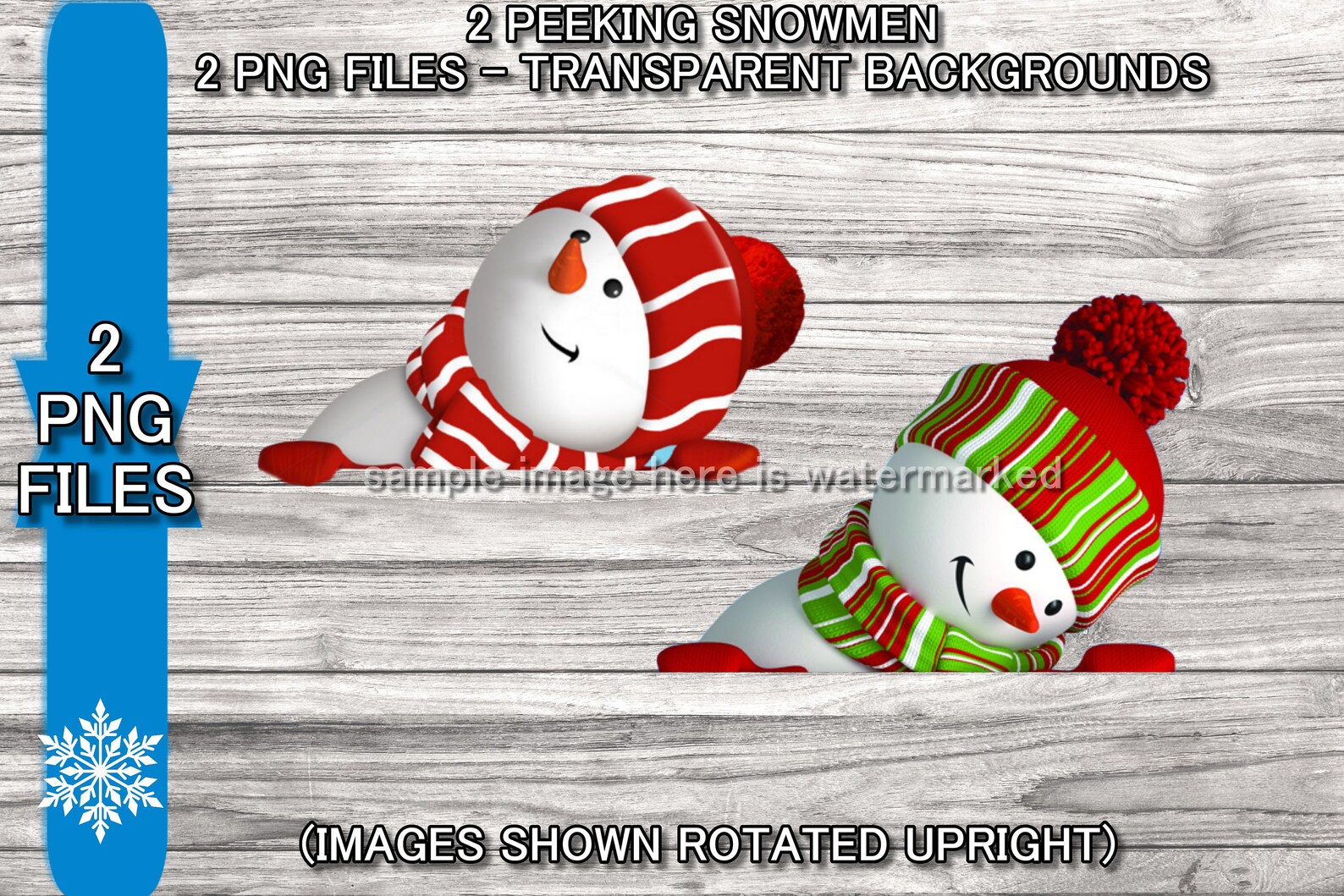 Peeking Snowmen Png Files Cute Transparent Background - Etsy