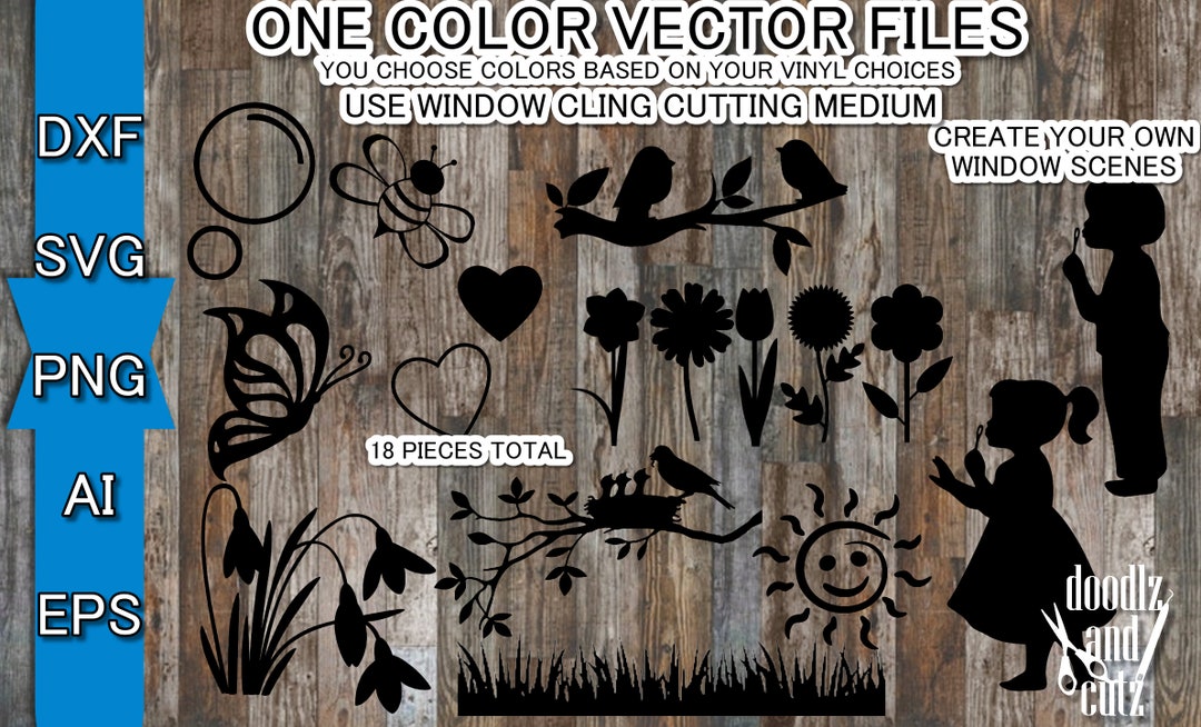 Spring Window Scene Svg Files - Spring Svg Bundle - SVG Images for ...