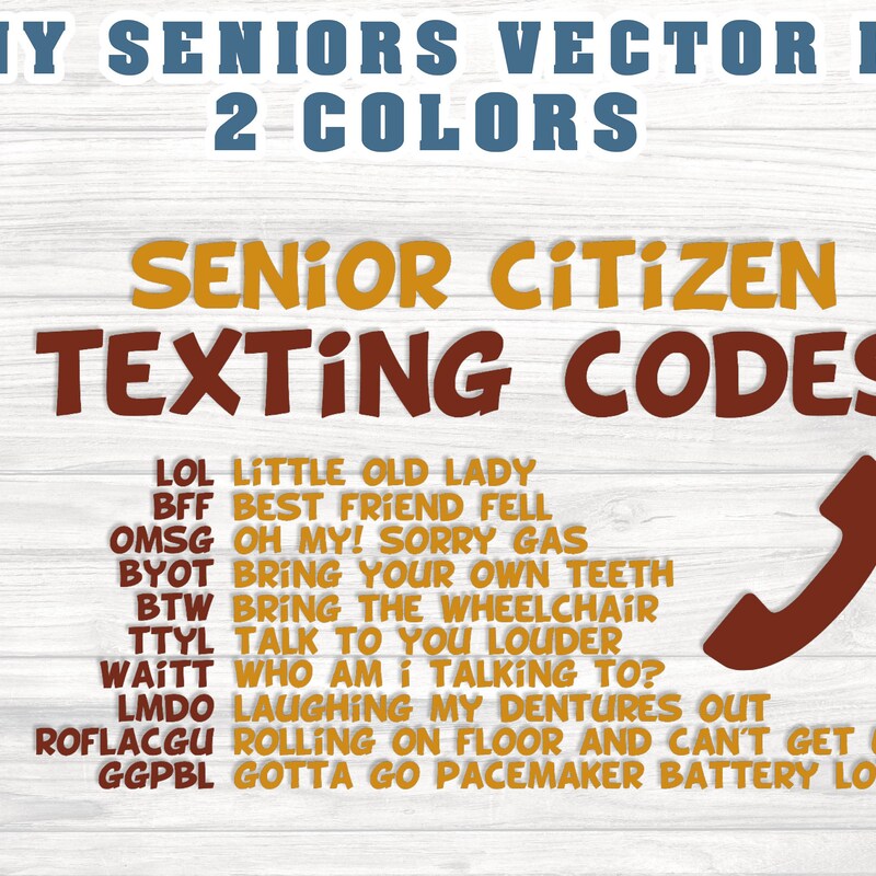 Senior Texting Code - Etsy