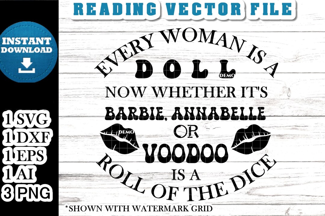 Every Woman is a Doll Svg - Funny Womens Svg - Barbie Doll Svg - Voodoo ...