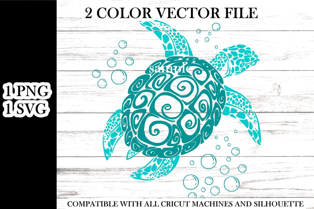 Sea Turtle Svg - Color Sea Turtle Svg - Easy Sea Turtle SVG - Cute Sea ...