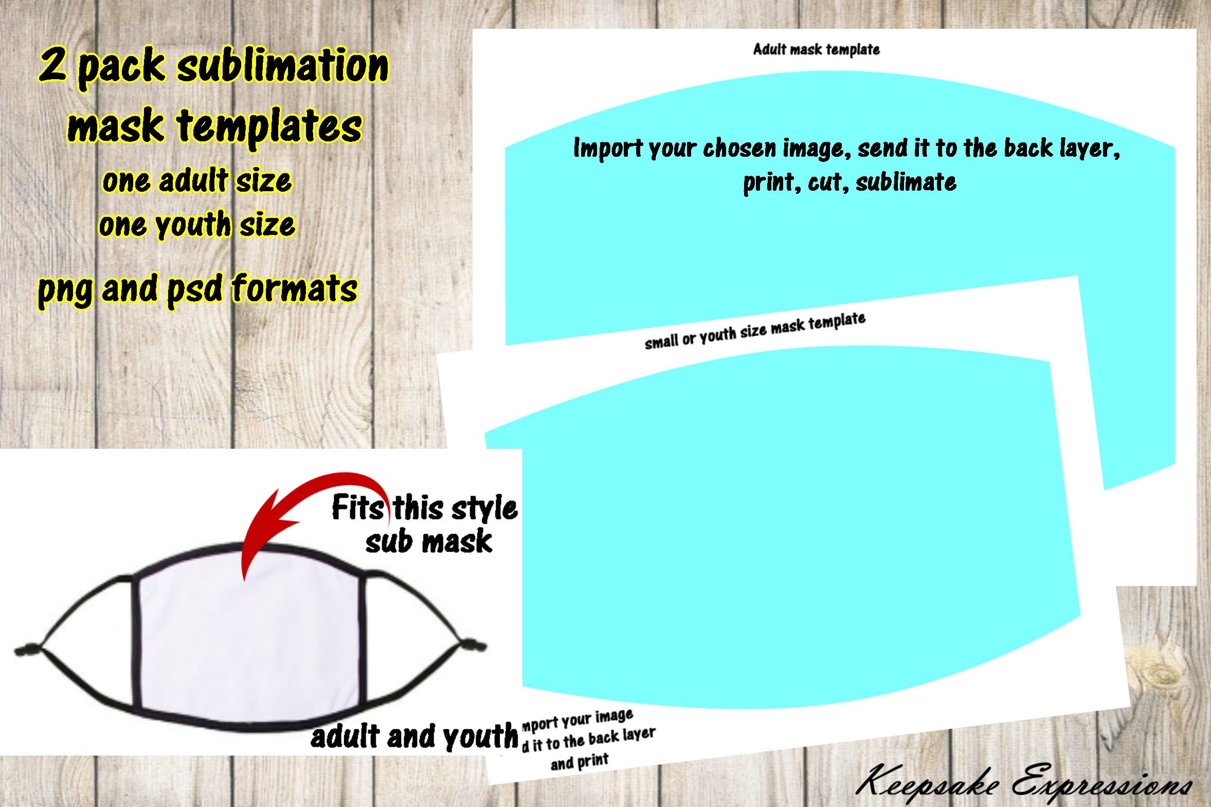 Two Face Mask Outline