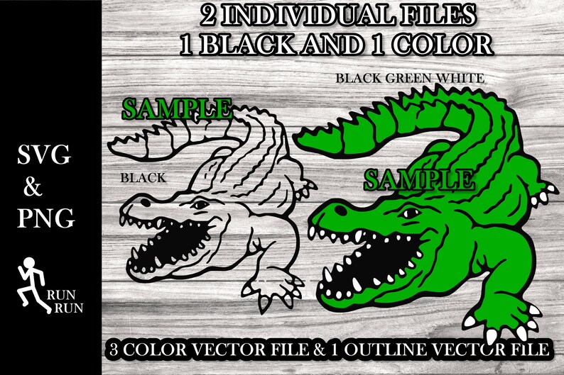 Crocodile Svg File Crocodile Silhouette Svg Colored - Etsy