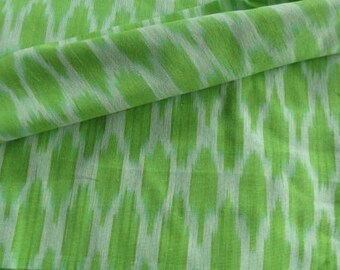 Green ikat fabric | Etsy