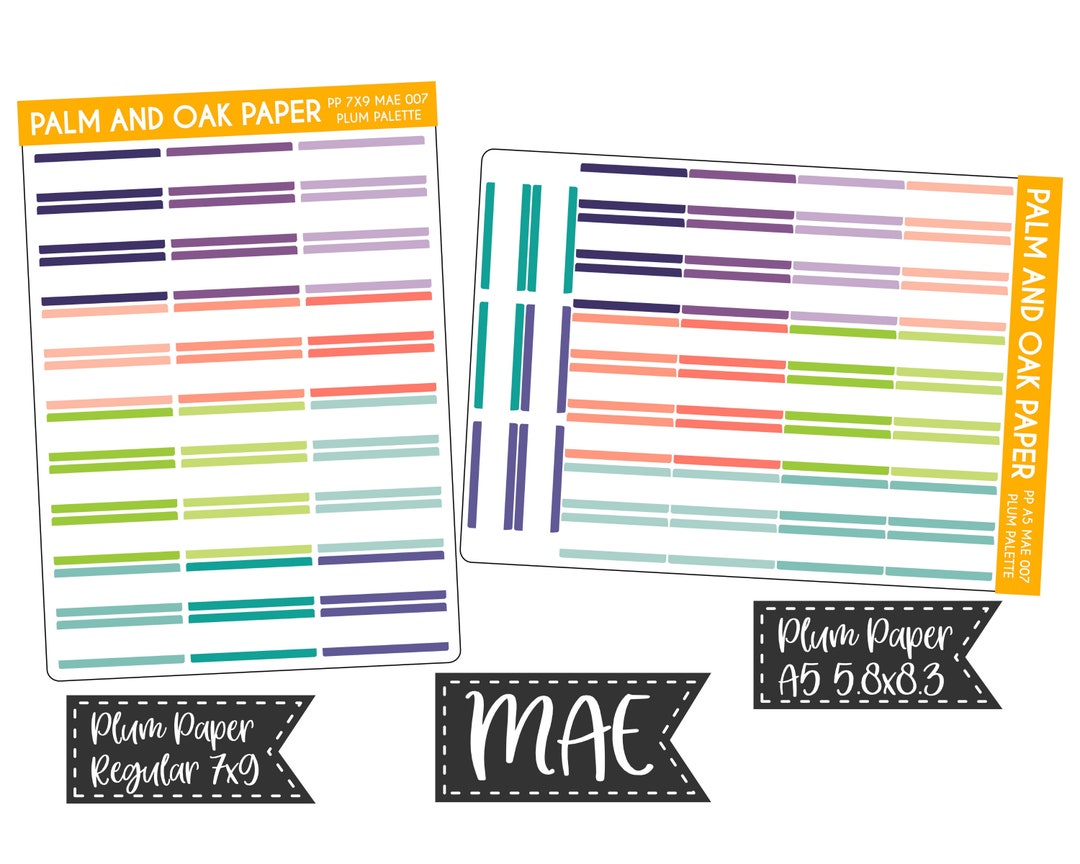 Two-tone Stickers Functional Stickers Stickers for Weekly - Etsy