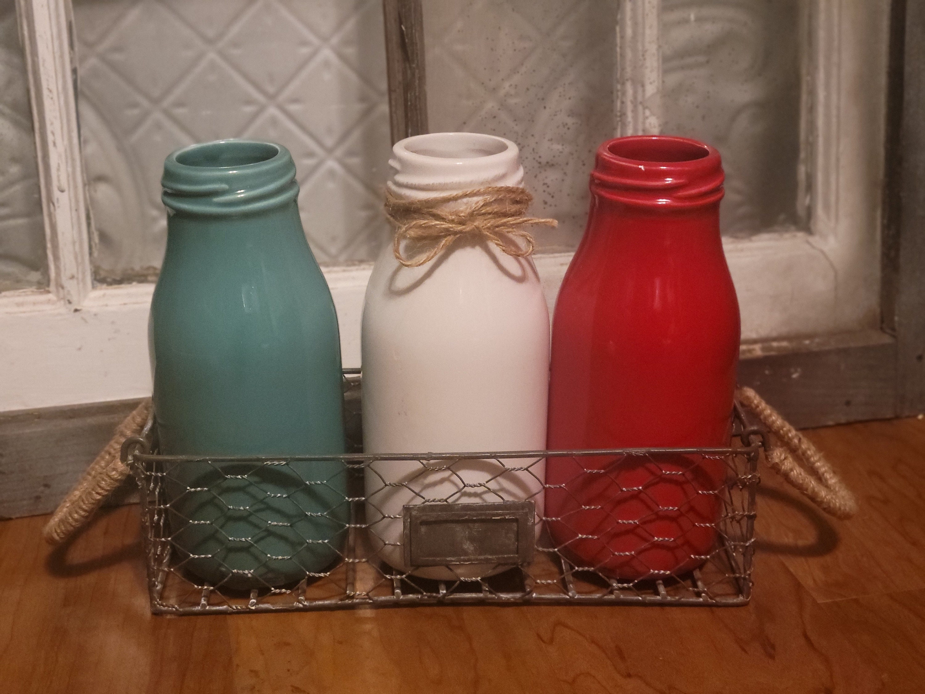 Milk Bottle Decor Farmhouse - Etsy