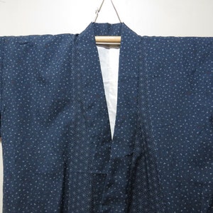 Vintage Japanese Kimono Dark Blue Color Abstract Pattern - Etsy