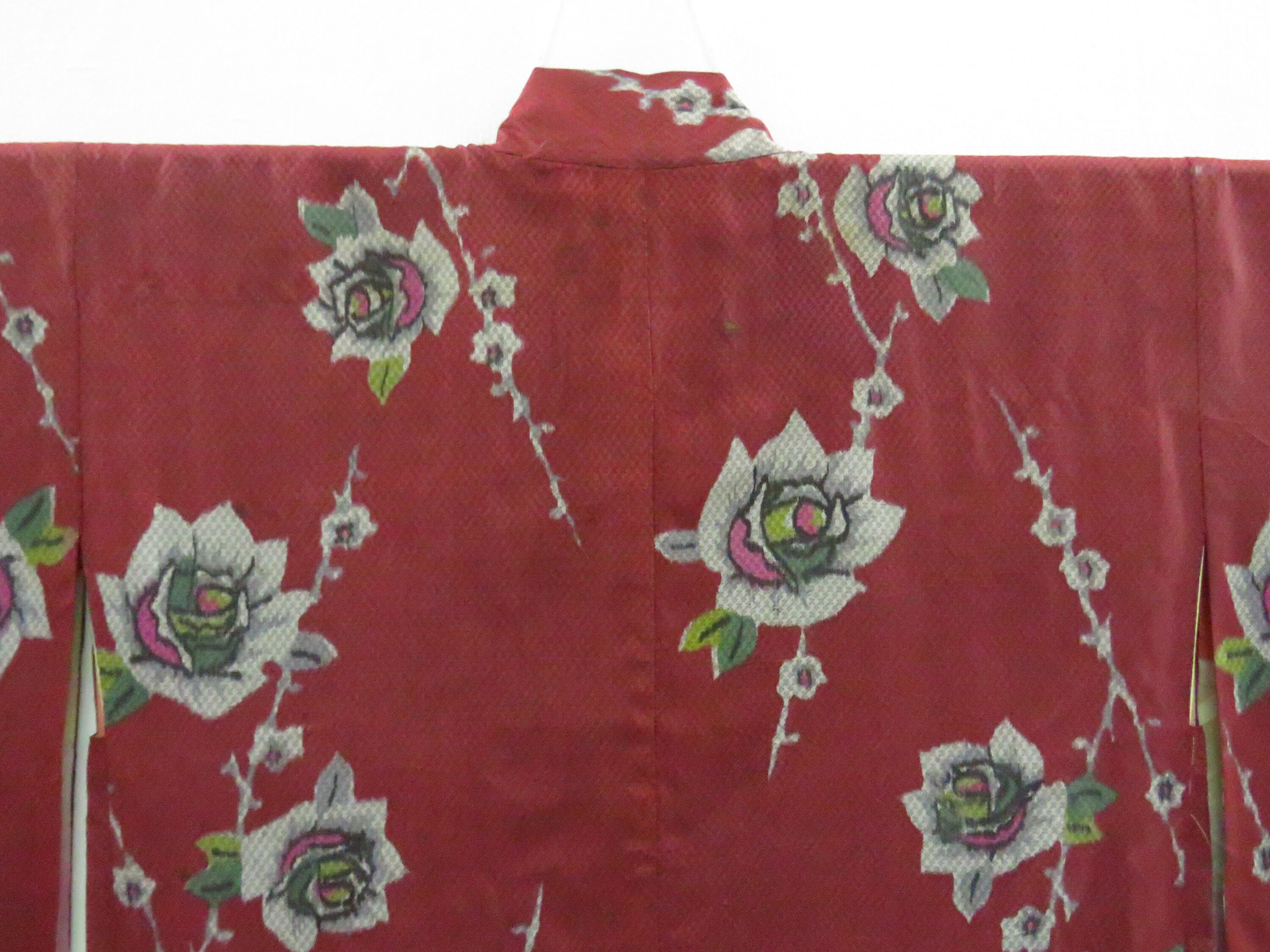 Vintage Japanese Jacket Haori Fire Brick Red Color Flower - Etsy Australia
